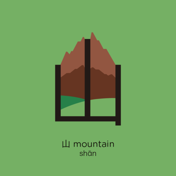 Chineasy | No matter how tall the mountain is, it cannot block the sun.